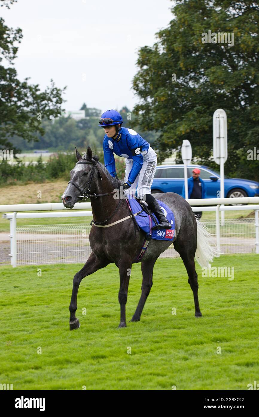 Jockey Ella McCain on Music Society at York Racecourse Stock Photo - Alamy