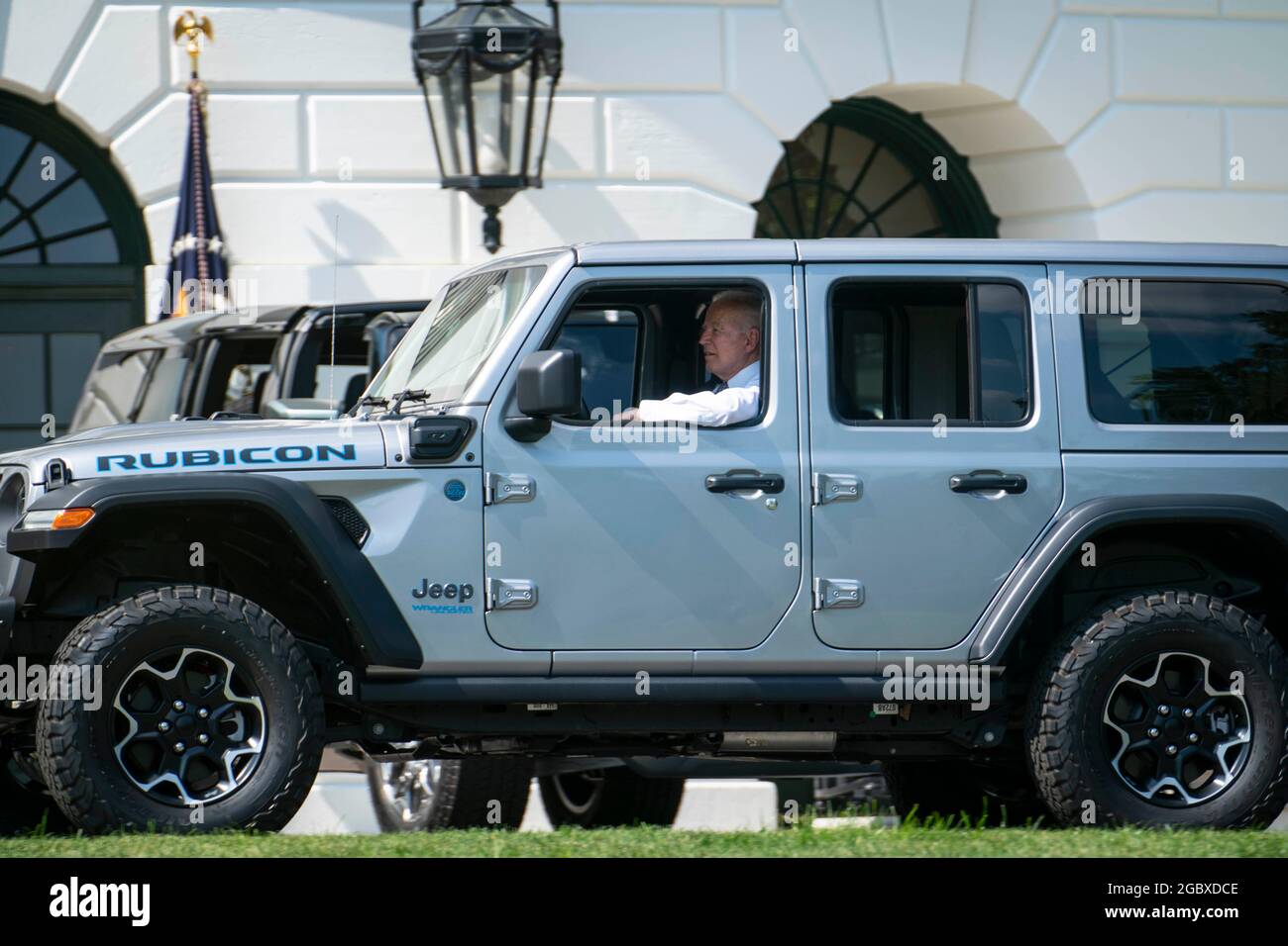 Washington, United States. 05th Aug, 2021. President Joe Biden drives a ...