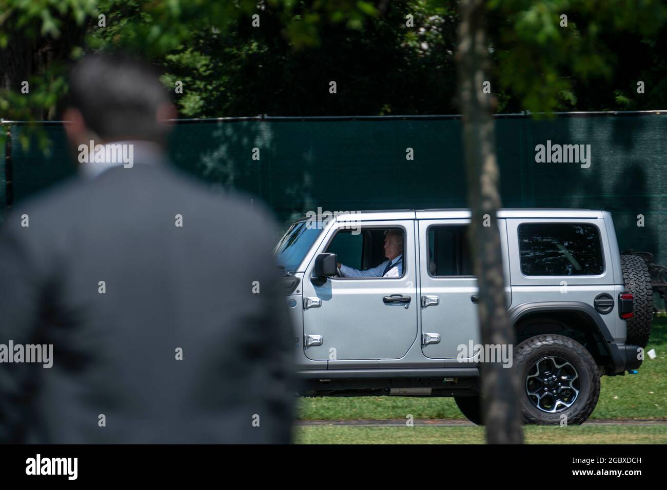Washington, United States. 05th Aug, 2021. President Joe Biden drives a ...
