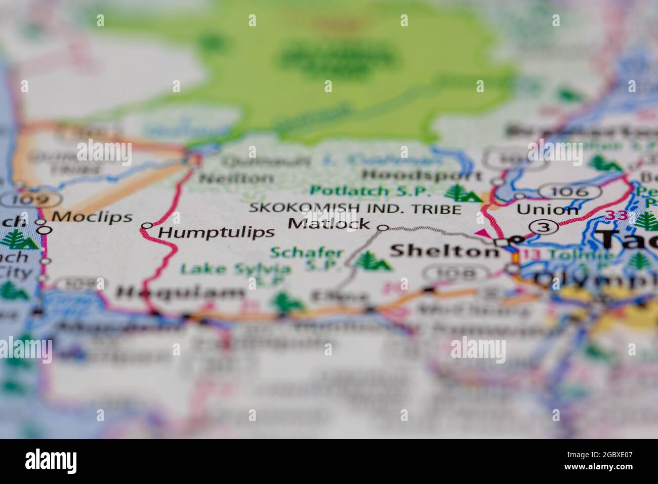 Map of matlock washington hi-res stock photography and images - Alamy