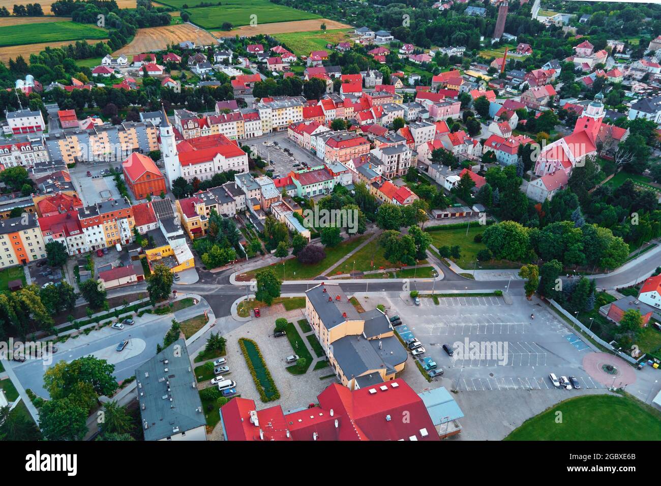Small town of houses birds eye view hi-res stock photography and images ...