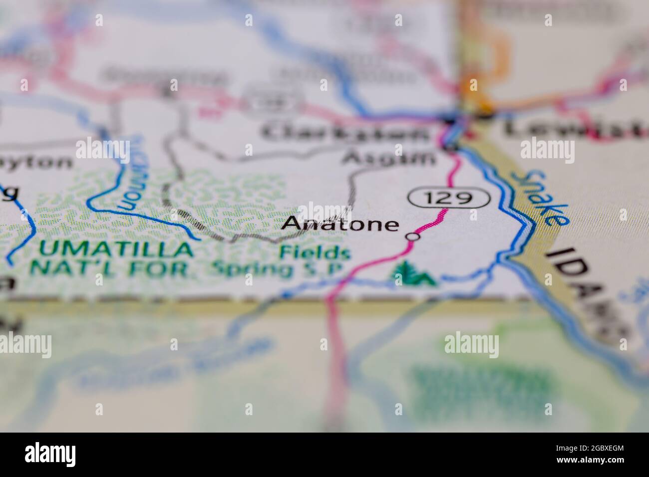 Map of anatone washington hi-res stock photography and images - Alamy
