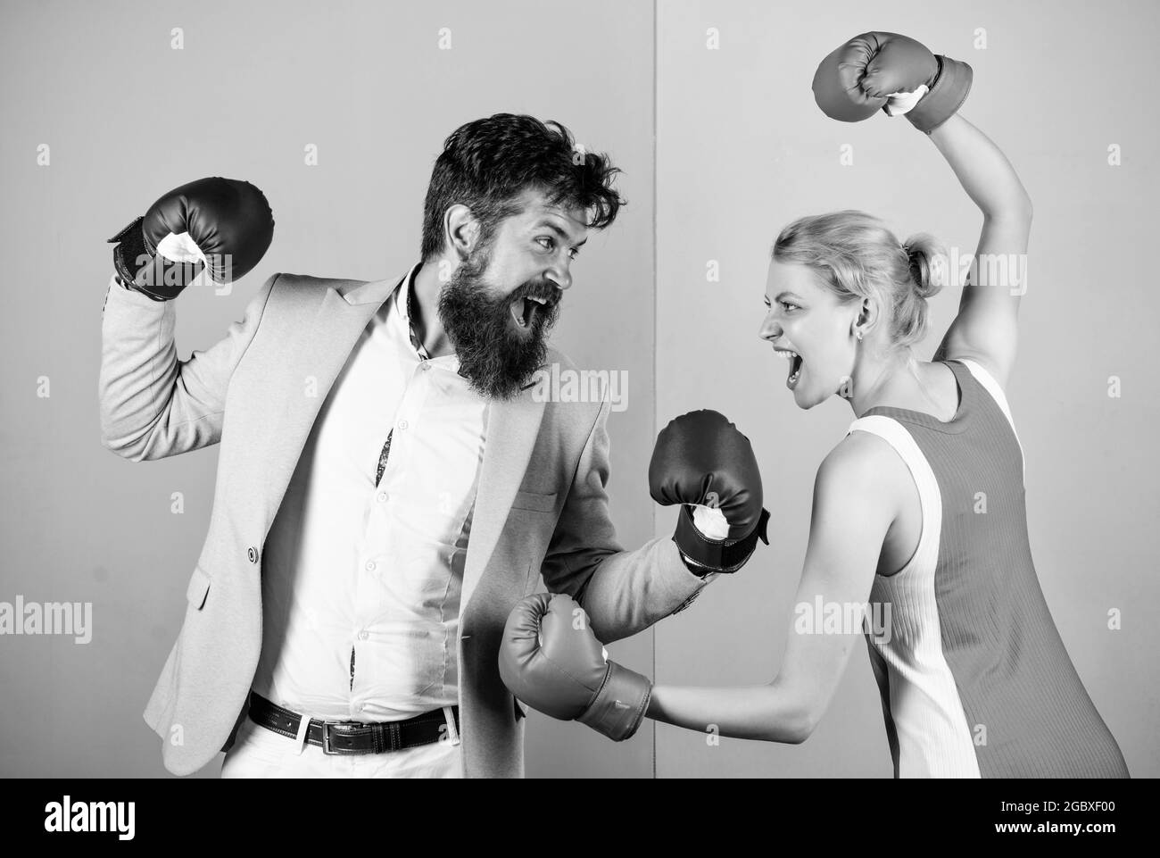Gender domination Black and White Stock Photos & Images - Alamy