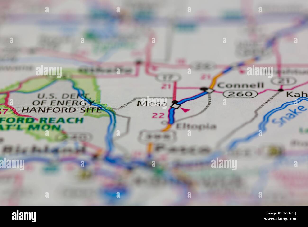 Mesa washington state map hi-res stock photography and images - Alamy