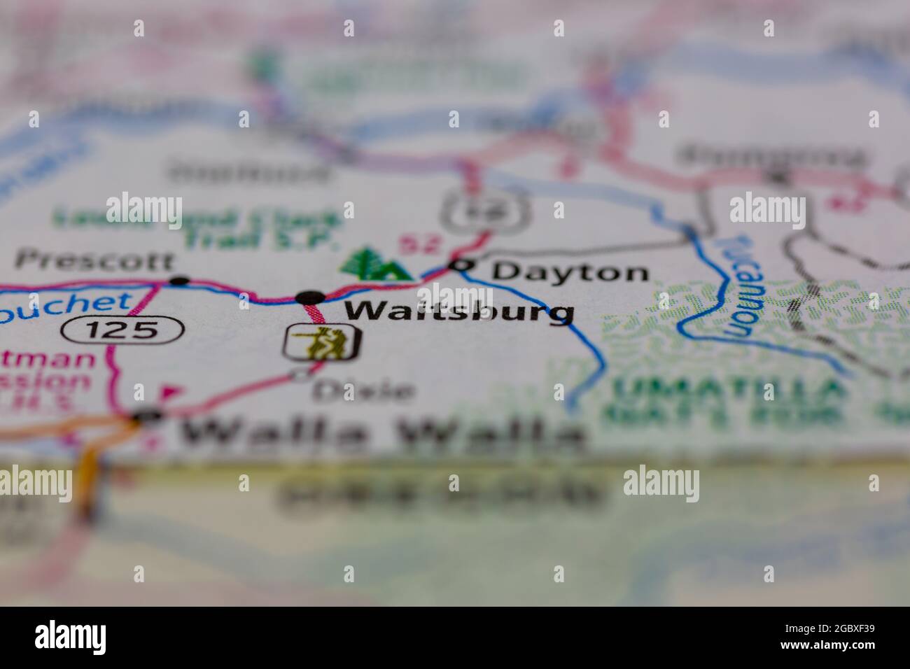 Map of waitsburg hi-res stock photography and images - Alamy