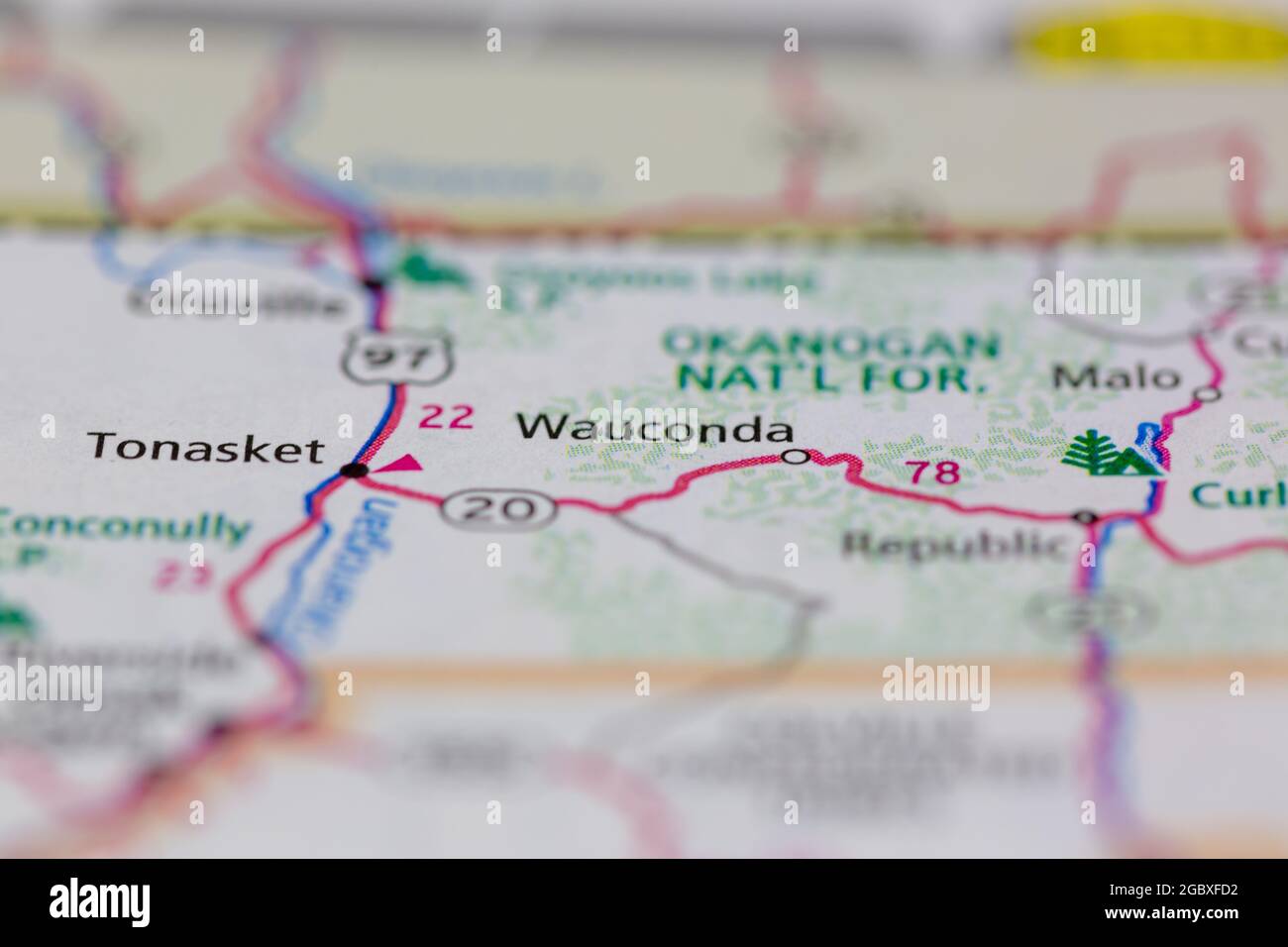 Wauconda washington state map hi-res stock photography and images - Alamy