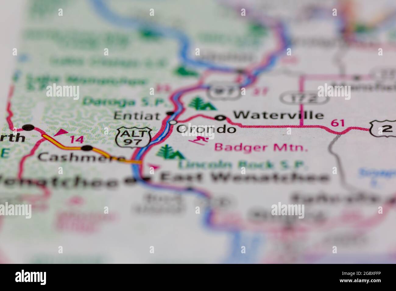 Orondo washington map hi-res stock photography and images - Alamy