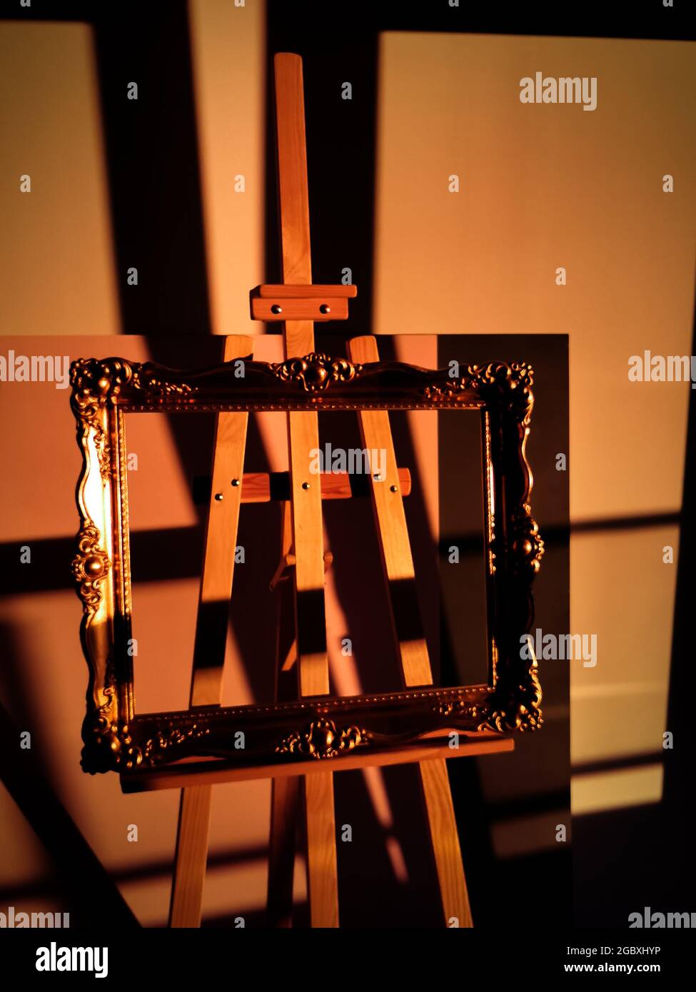 Golden frame and golden hour Stock Photo - Alamy