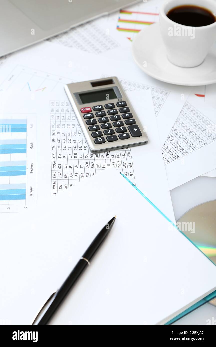 Office desktop close-up Stock Photo - Alamy