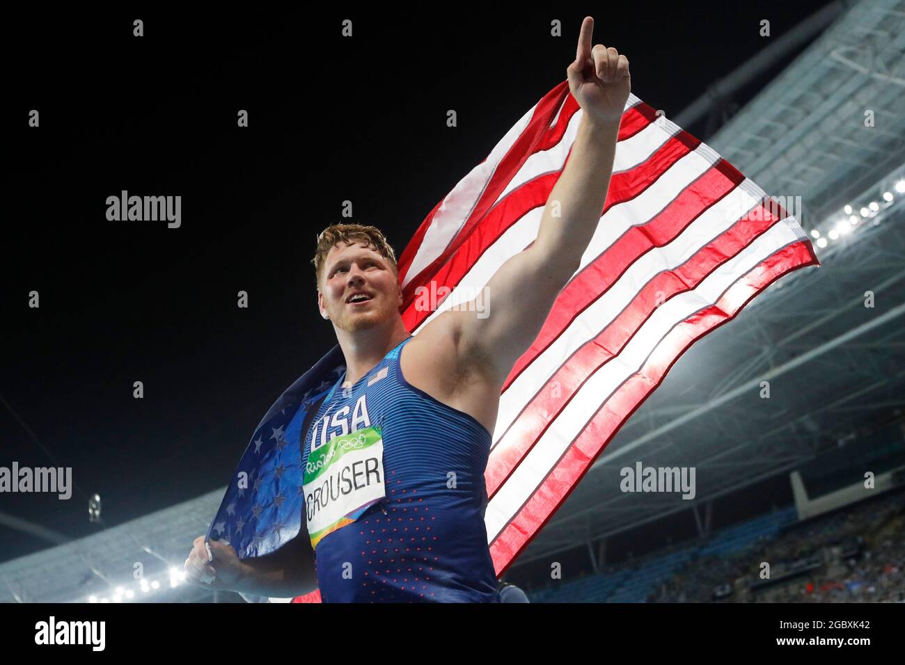 Ryan Crouser of USA team shot put wins gold medal at the Rio 2016 ...