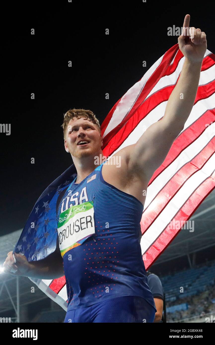 Ryan Crouser of USA team shot put wins gold medal at the Rio 2016 ...