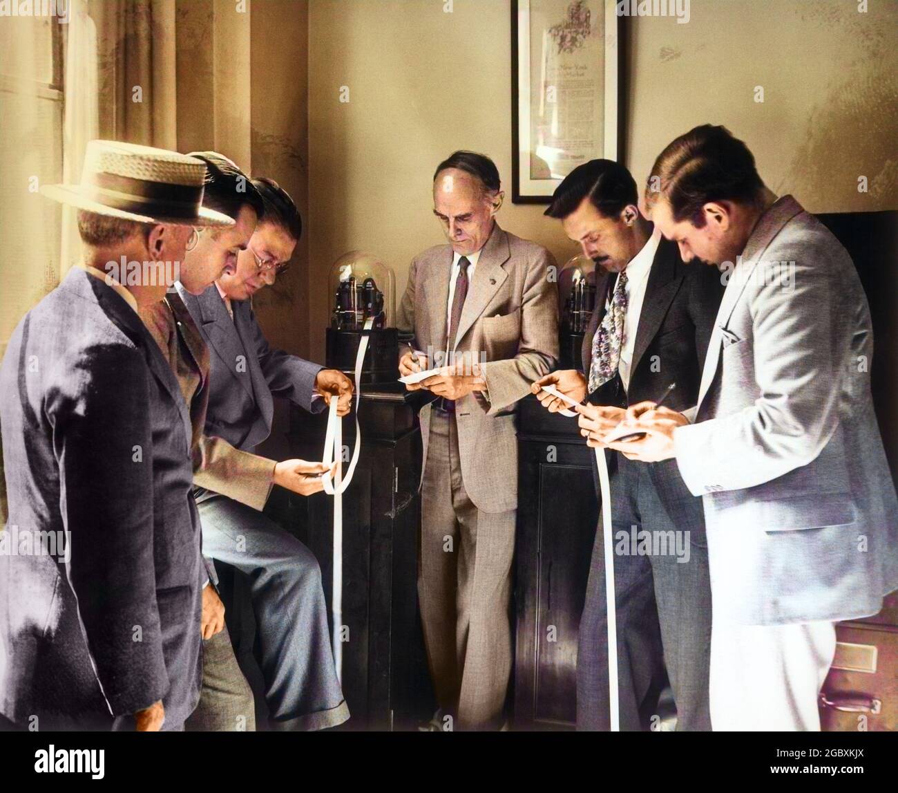 Stock trade ticker read out hi-res stock photography and images - Alamy