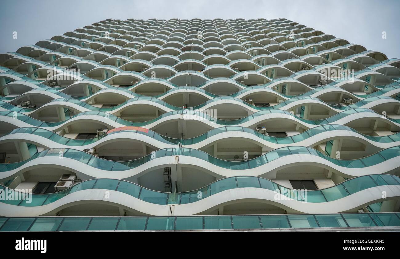 2 oddly shaped commercial residential buildings appear near the Beihai ...