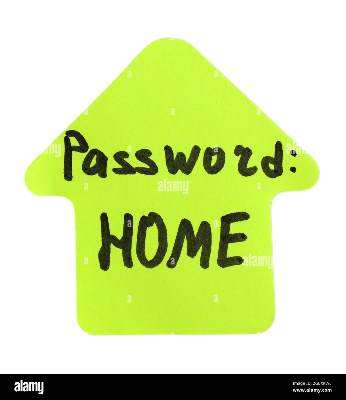 Sticker-reminder with most popular password, isolated on white Stock ...