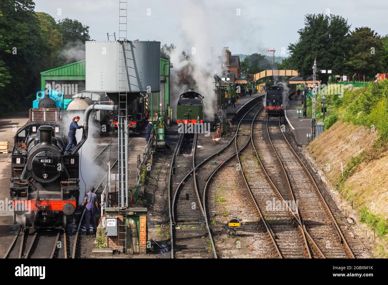 England, Hampshire, Ropley, Ropley Station, The Mid-Hants Heritage ...