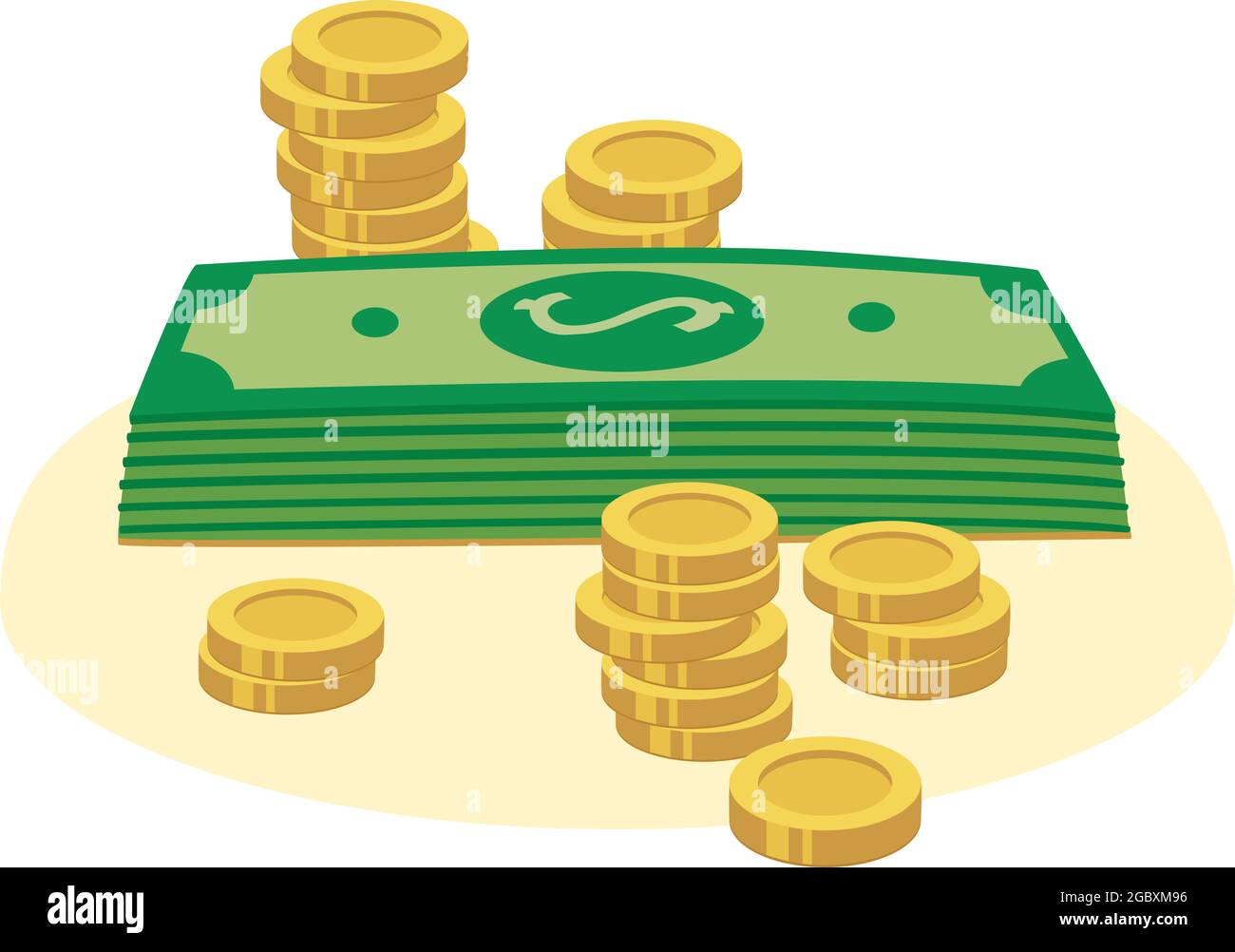 Coins And Notes Clipart