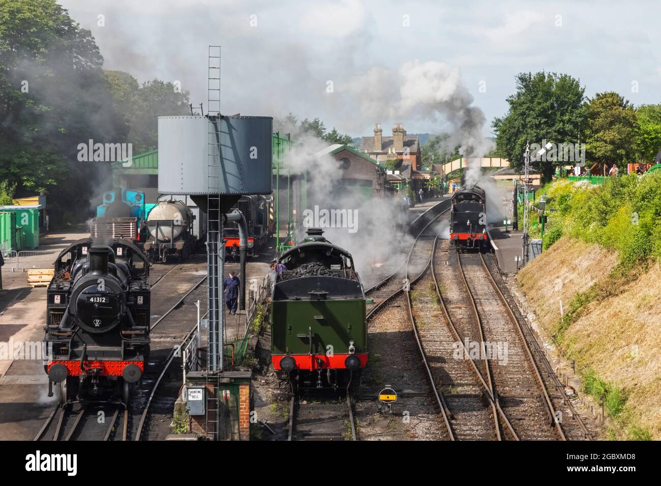 England, Hampshire, Ropley, Ropley Station, The Mid-Hants Heritage ...