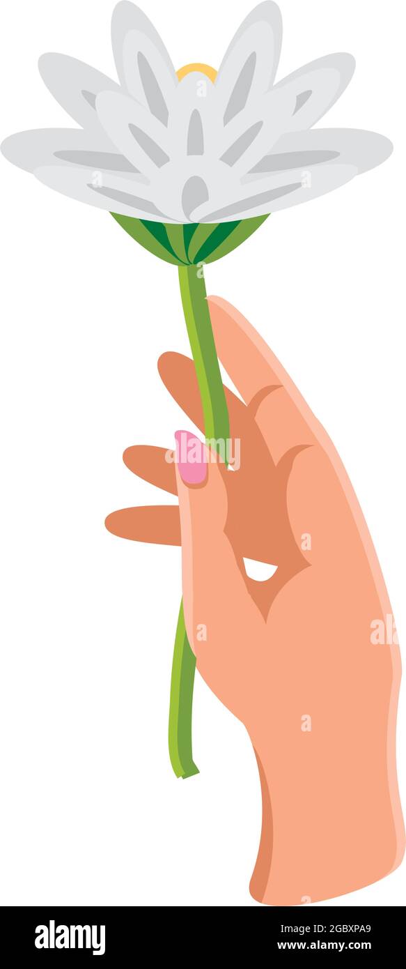hand holding flower Stock Vector Image & Art - Alamy