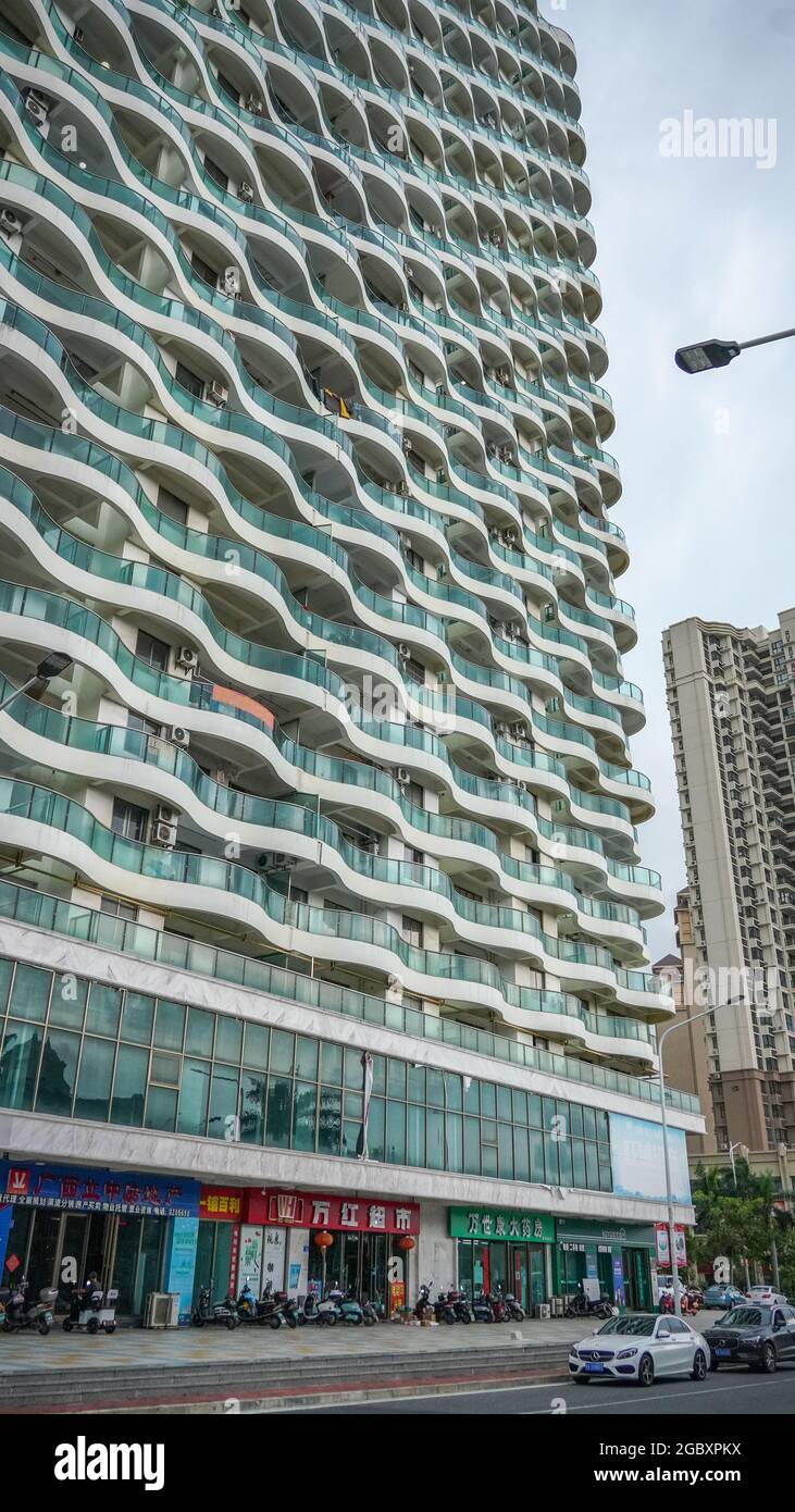2 oddly shaped commercial residential buildings appear near the Beihai ...