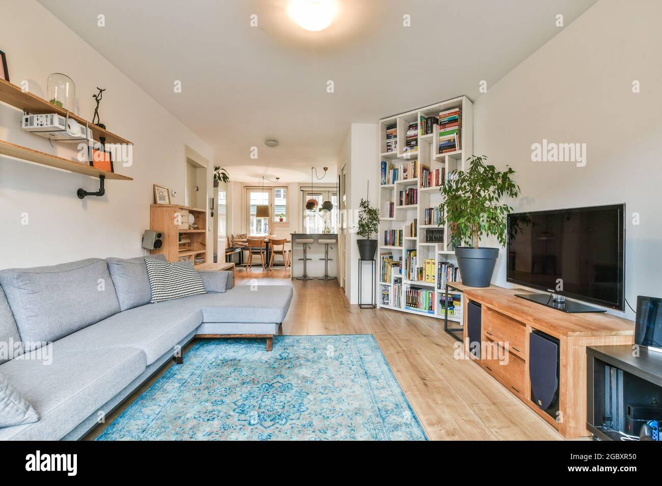 Cozy living room of a modern apartment Stock Photo - Alamy