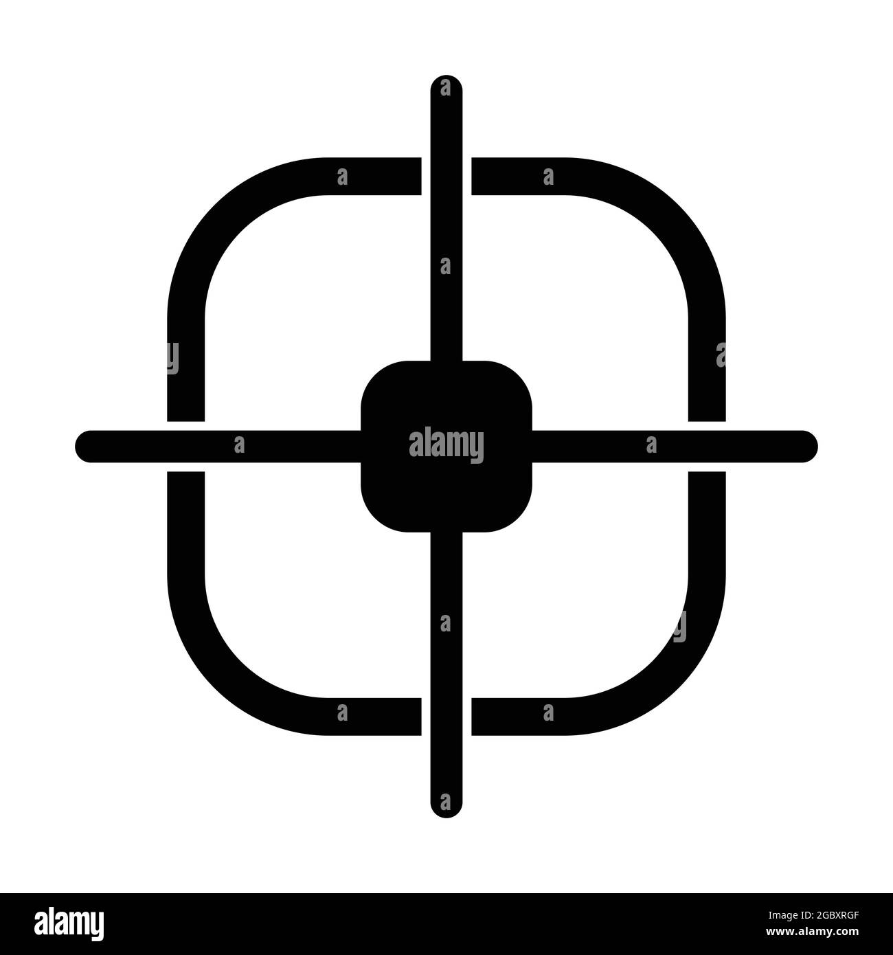 Target aim icon, archer sports game symbol. Game aiming sight dot ...