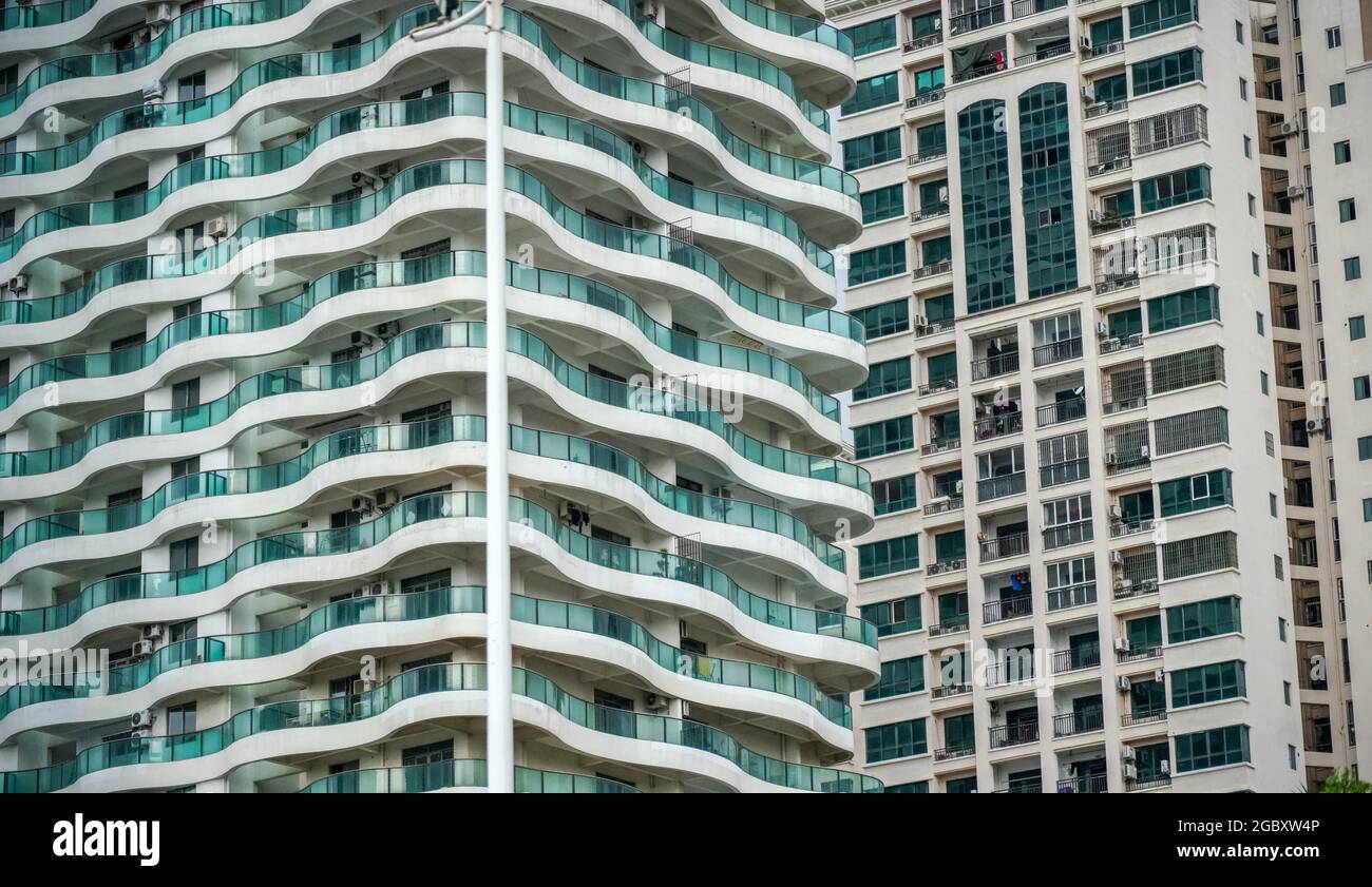 2 oddly shaped commercial residential buildings appear near the Beihai ...