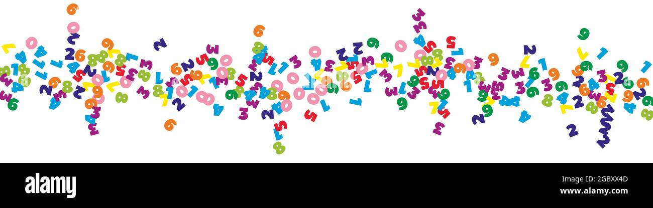 Falling colorful numbers. Math study concept with flying digits ...