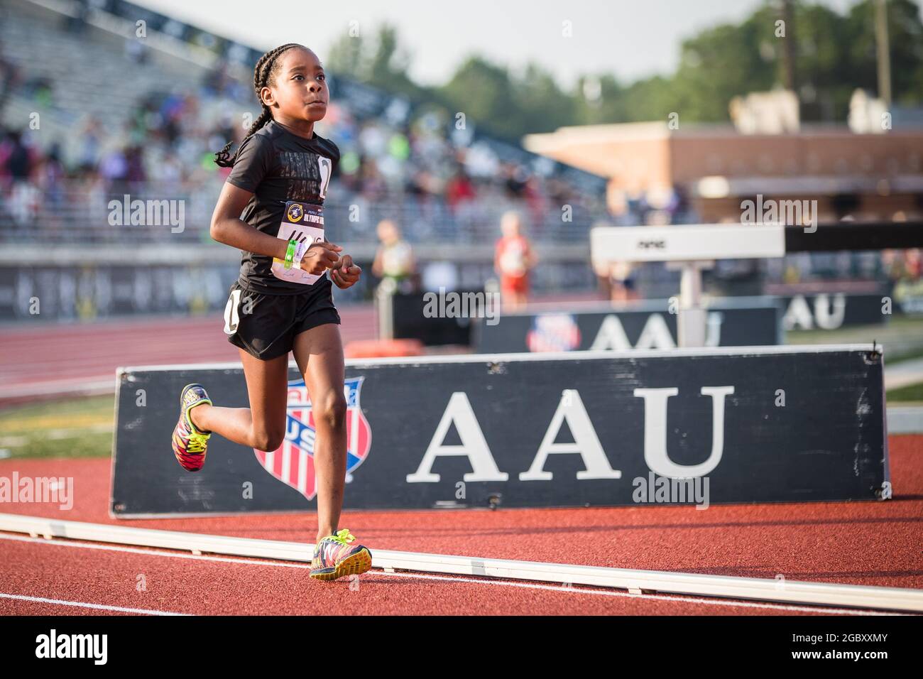 Texas, USA. August 5, 2021: Zoe Reese competes during the Girls 1500 ...