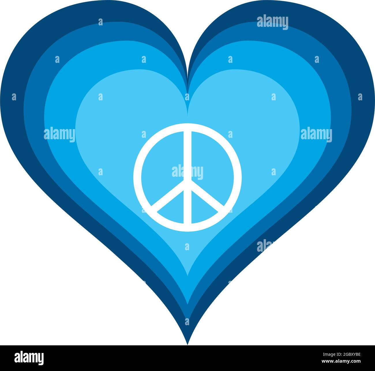 peace sign in heart Stock Vector Image & Art - Alamy