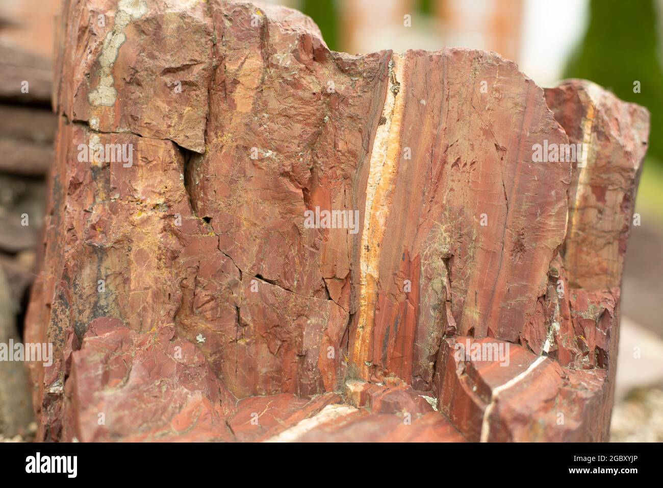 Red stone. Stone surface texture. A rare breed Stock Photo - Alamy