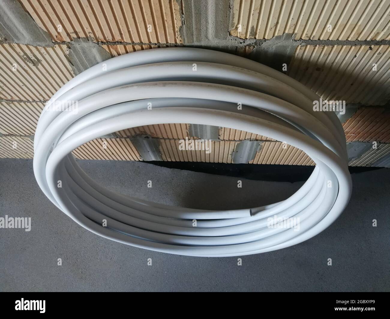 Plumbing pipe for water supply and heating in the new house under ...