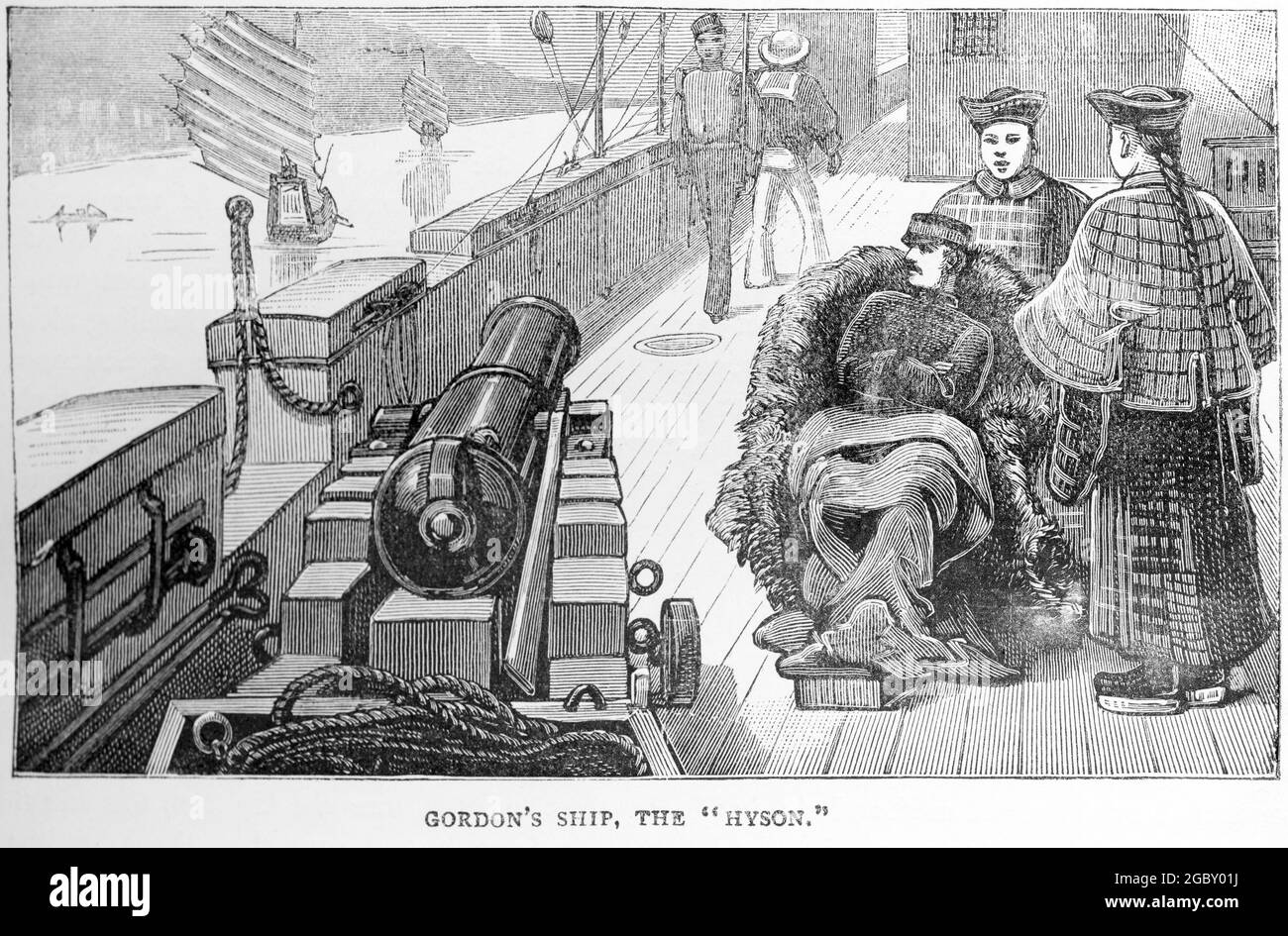 Engraving of Major-General Charles George Gordon (1833 –1885), on the ...