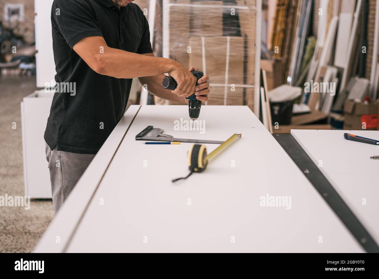 Using drilling machine hi-res stock photography and images - Alamy