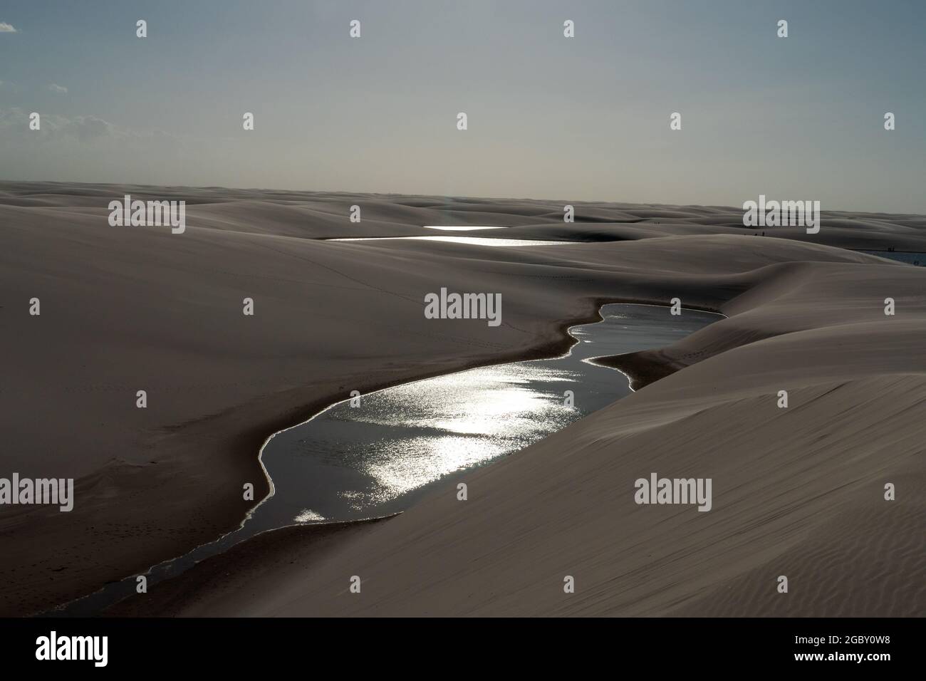 Sand Dunes and Lagoons in Lencois Maranhenses, Brazil Stock Photo - Alamy