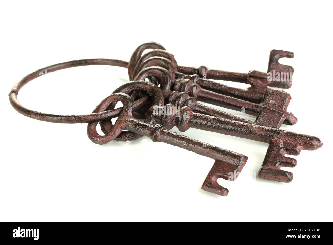 Bunch of old keys isolated on white Stock Photo - Alamy