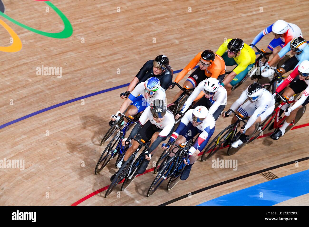 Shizuoka, Japan. 5th Aug, 2021. Elia Viviani (ITA), Matthew Walls (GBR ...