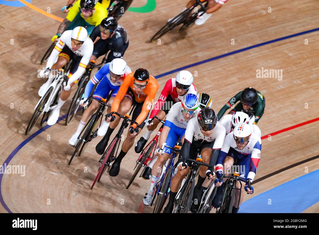 Shizuoka, Japan. 5th Aug, 2021. Elia Viviani (ITA), Matthew Walls (GBR ...