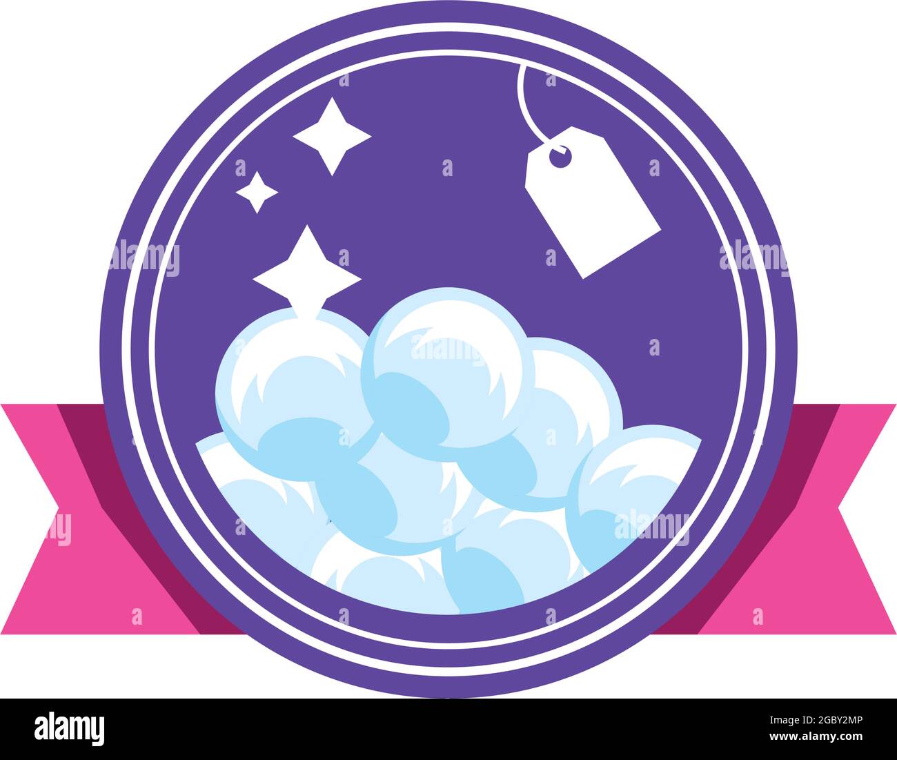 laundry bubbles and tag Stock Vector Image & Art - Alamy