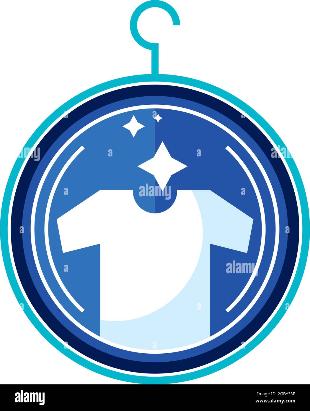 Clothes hanger icon round Stock Vector Images - Alamy