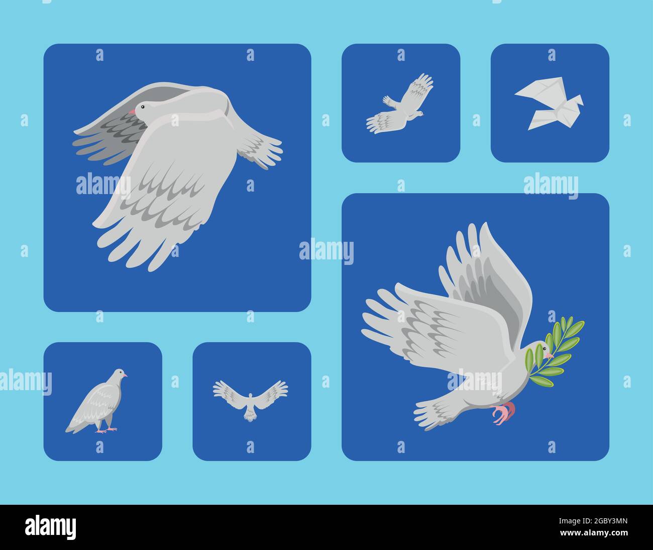 peace dove set Stock Vector Image & Art - Alamy