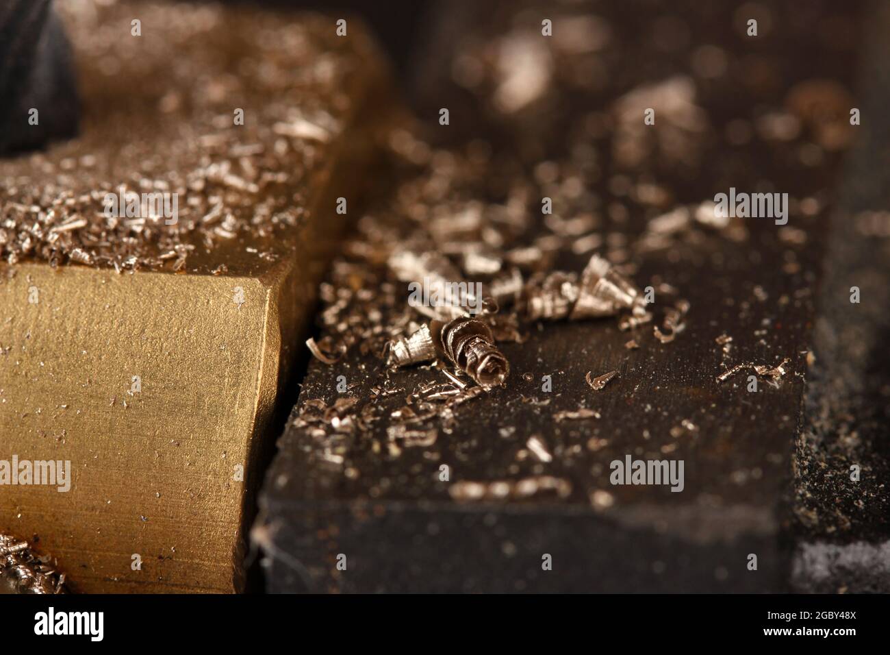 Metal shavings, close up Stock Photo - Alamy