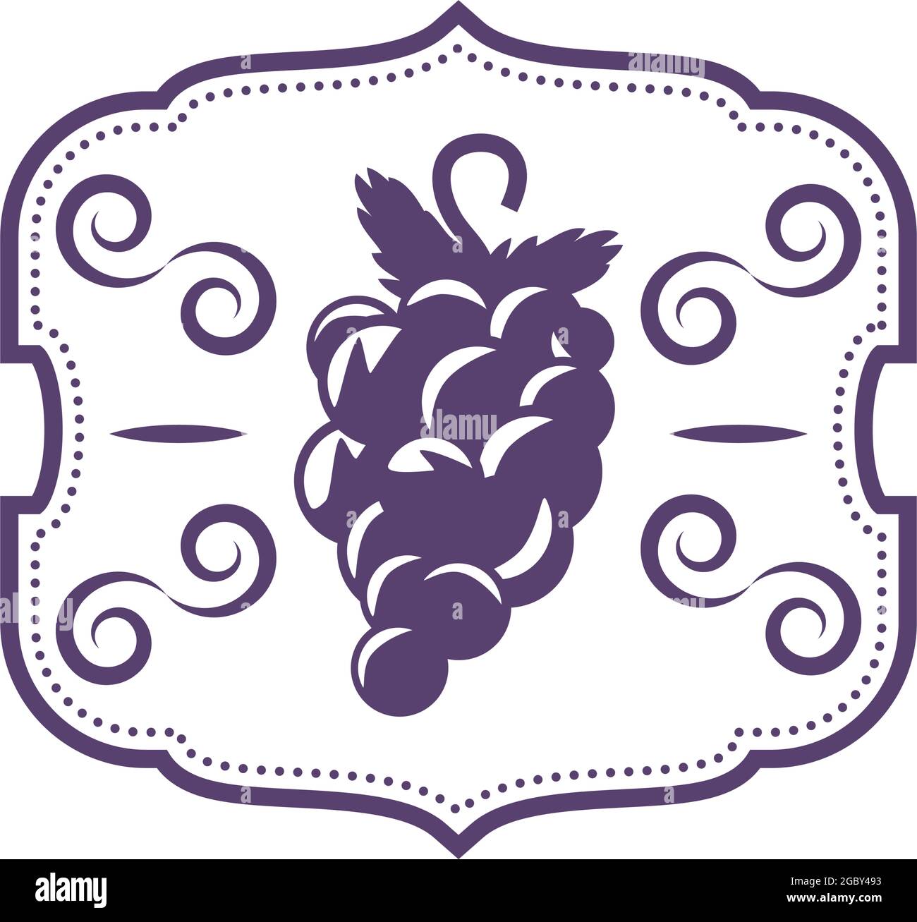grapes fruit label Stock Vector Image & Art - Alamy