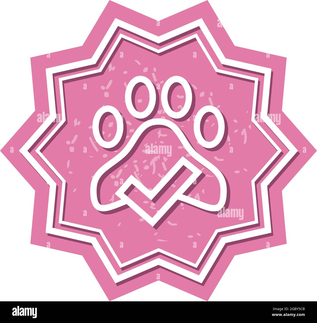 pet paw checkmark Stock Vector Image & Art - Alamy