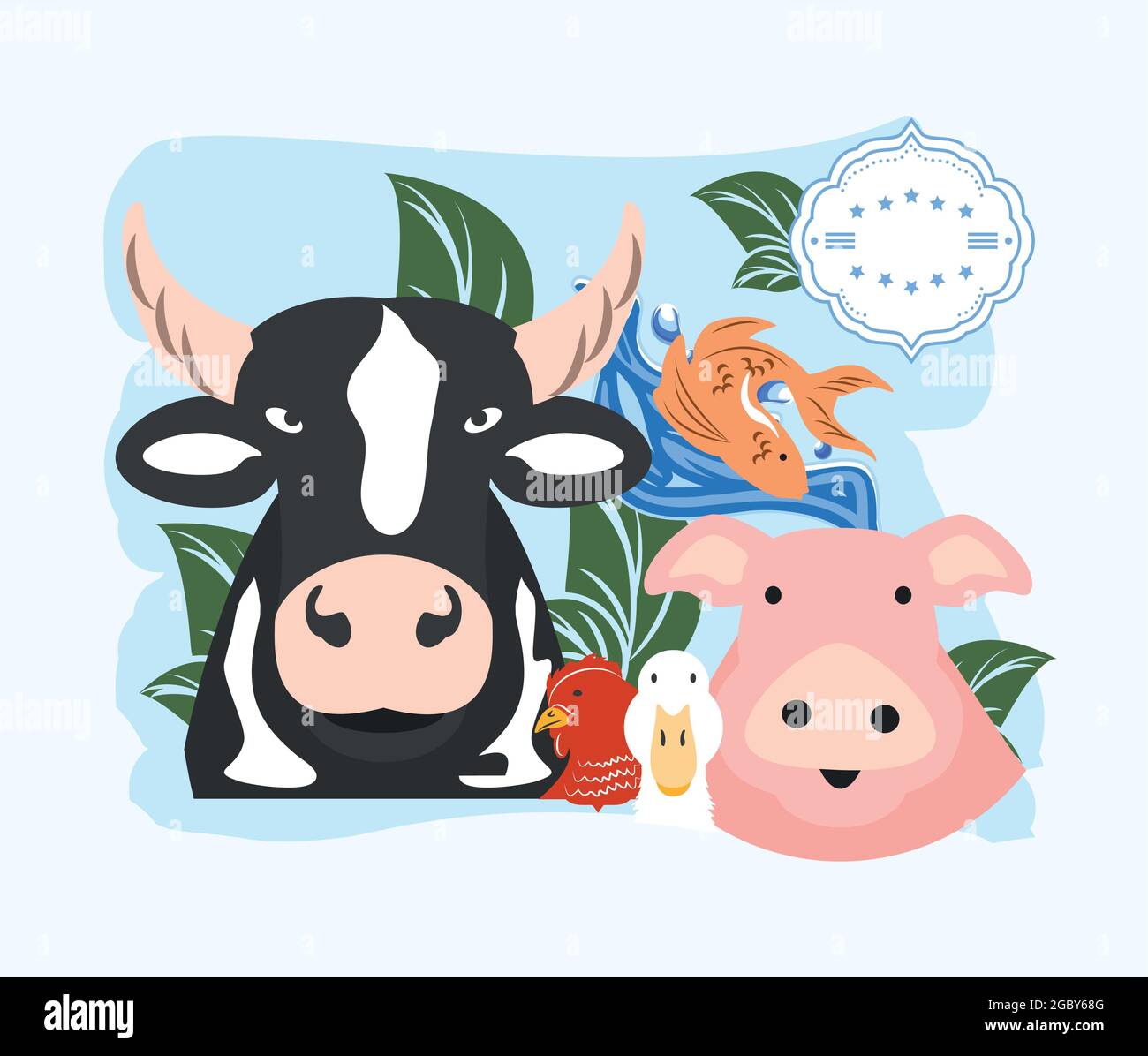farm animals organic produce Stock Vector Image & Art - Alamy