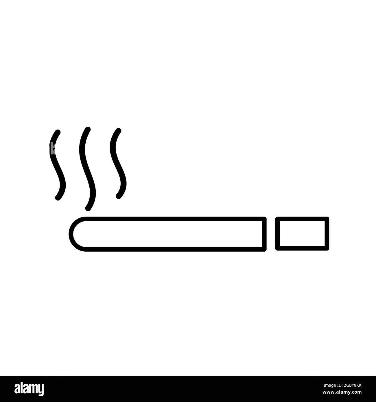 Vector Graphic of Cigarette - Line Style - simple illustration ...