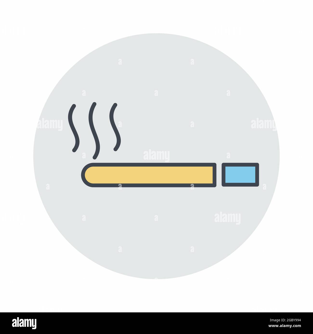 Vector Graphic of Cigarette - Colour Mate Style - app, logo, and UI ...
