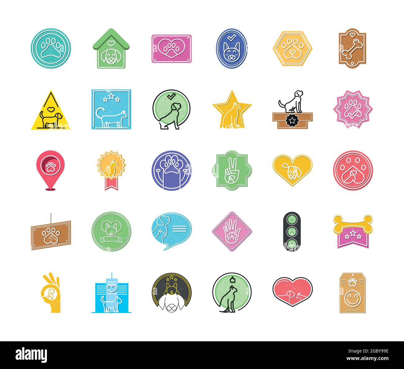 pets friendly badges Stock Vector Image & Art - Alamy