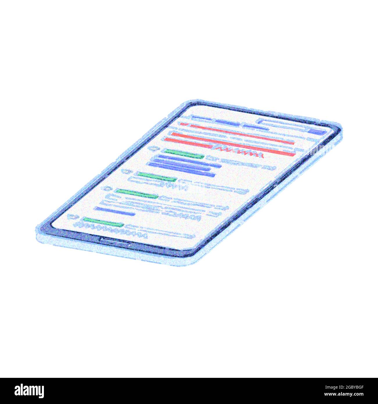 Display Anonymous bulletin board on smartphone. It is a watercolor ...