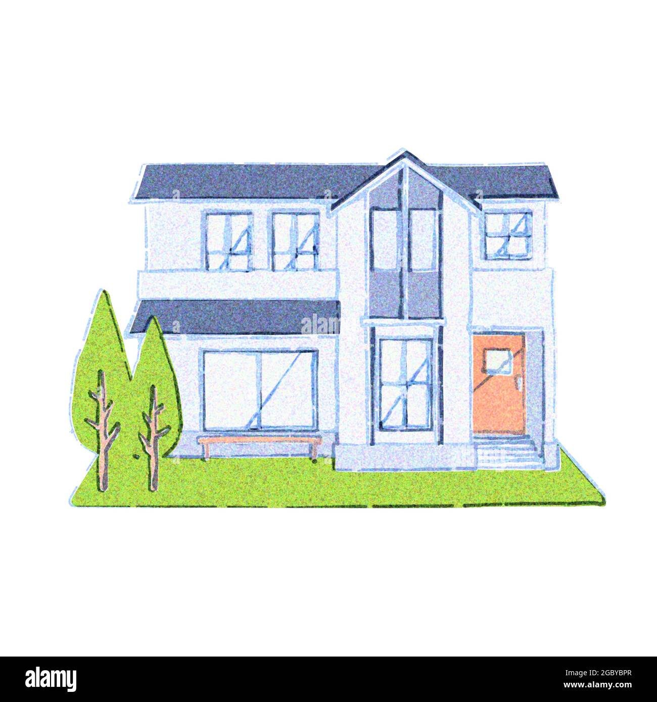Two stories house Cut Out Stock Images & Pictures - Alamy