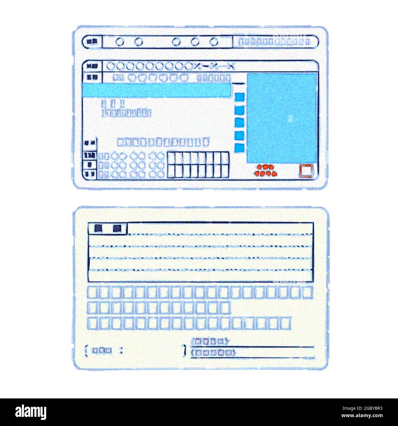 Japanese Driver's license.It is a watercolor touch Stock Photo - Alamy
